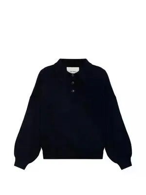 LISA YANG Etta Buttoned Knitted Top - Blue
