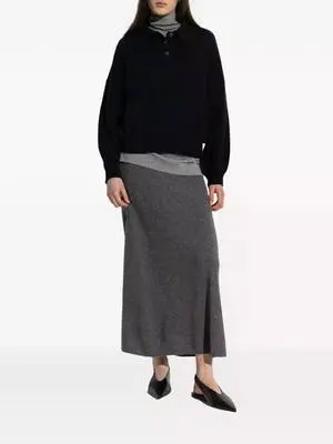 LISA YANG Etta Buttoned Knitted Top - Blue