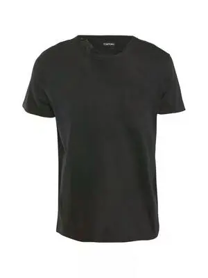 TOM FORD Cotton Crew Neck Pocket T-shirt - Black