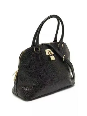 Dkny Dome Padlock Leather Tote Bag