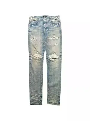 Amiri Mx1 Marble-patch Clay Indigo Jeans