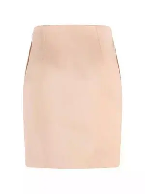 Chloé Mini Skirt With Vertical Stitching - Neutrals