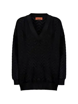 Missoni V-neck Chevron Pattern Sweater