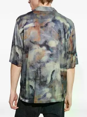 DIESEL® Satin Shirt With All-over Camo Print