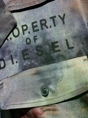 DIESEL® Satin Shirt With All-over Camo Print