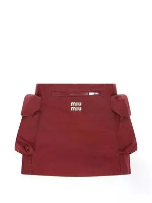 Miu Miu Front Logo Pockets Skirt