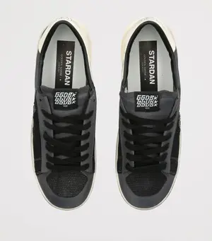 GOLDEN GOOSE Suede Distressed Stardan Sneakers - Grey