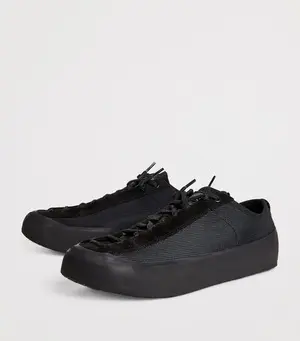 Stone Island Mesh Compass Low-top Sneakers - Black