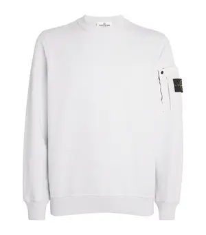 Stone Island Cotton Utility-pocket Sweatshirt - Blue