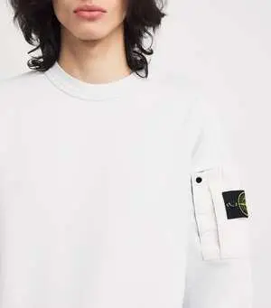 Stone Island Cotton Utility-pocket Sweatshirt - Blue