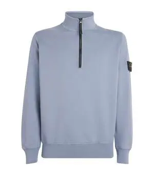 Stone Island Cotton Half-zip Sweatshirt - Blue