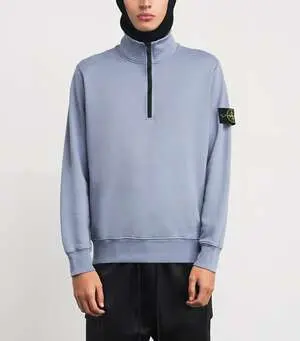 Stone Island Cotton Half-zip Sweatshirt - Blue