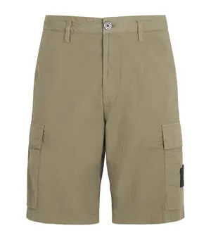 Stone Island Cotton-blend Cargo Shorts - Green