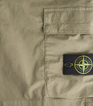 Stone Island Cotton-blend Cargo Shorts - Green