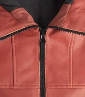 Stone Island Hooded Leather Jacket