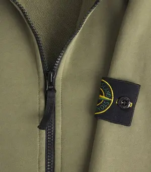 Stone Island Organic Cotton Zip-up Sweatshirt - Green