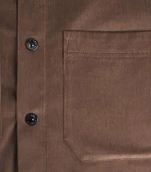 Stone Island Cotton Corduroy Compass Overshirt - Brown