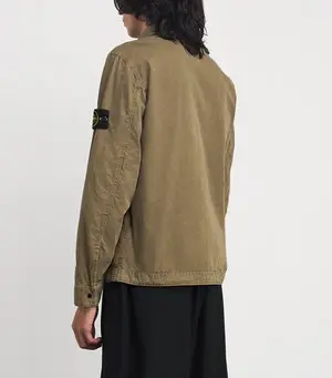 Stone Island Organic Cotton Canvas Jacket - Green