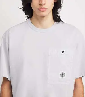 Stone Island Cotton Logo-pocket T-shirt - Blue