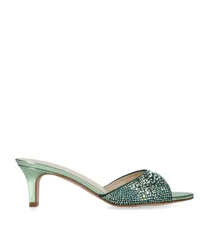 GINA Crystal Comet Mules 50 - Green