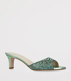 GINA Crystal Comet Mules 50 - Green