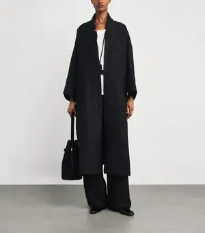 Eskandar Silk-wool Blend Stand-collar Coat