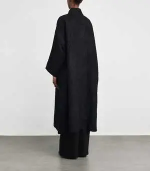 Eskandar Silk-wool Blend Stand-collar Coat