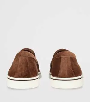 FERRAGAMO Suede Loafers - Brown
