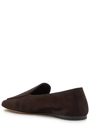 THE ROW Awar Suede Loafers - Brown