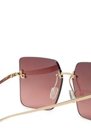 Fendi Crystal-embellished Rimless Sunglasses