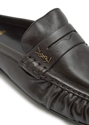 Saint Laurent Le Loafer 15 Leather Loafers - Brown