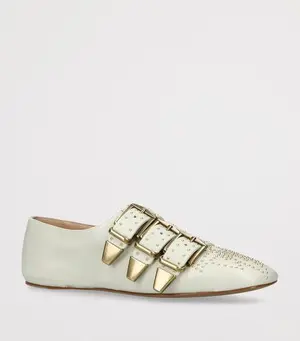 Chloé Leather Buckled Susanna Ballet Flats