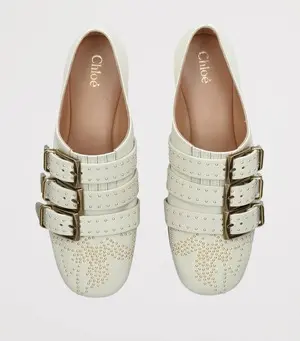 Chloé Leather Buckled Susanna Ballet Flats