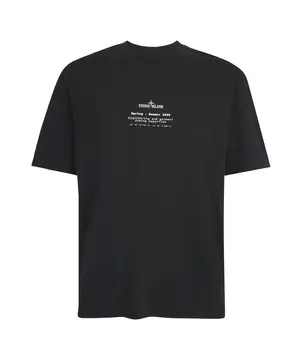 Stone Island Cotton Logo T-shirt - Black