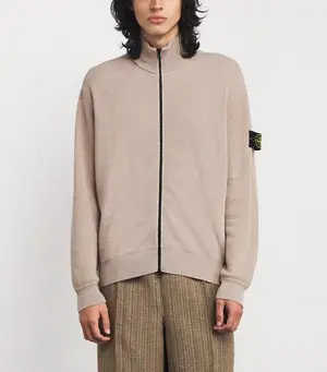 Stone Island Organic Cotton Zip-up Sweater