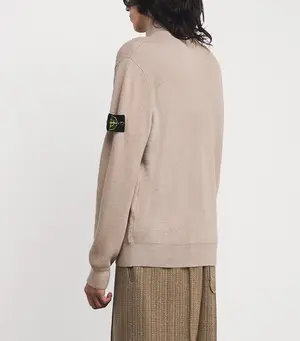 Stone Island Organic Cotton Zip-up Sweater