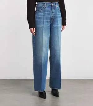 FRAME The Collegiate Wide-leg Jeans - Blue