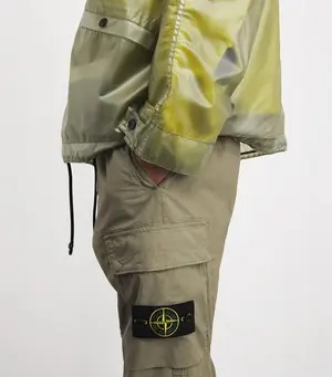 Stone Island Stretch-cotton Cargo Trousers - Green