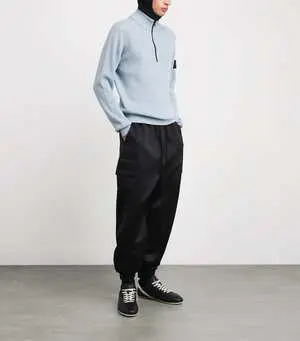 Stone Island Cotton Half-zip Rib-knit Sweatshirt - Blue