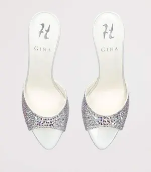 GINA Crystal Comet Mules 50 - White