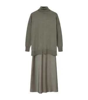 ALLSAINTS Juno 2-in-1 Midi Dress