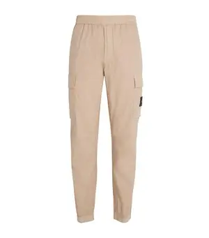 Stone Island Stretch-cotton Cargo Trousers - Beige
