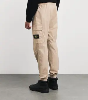 Stone Island Stretch-cotton Cargo Trousers - Beige
