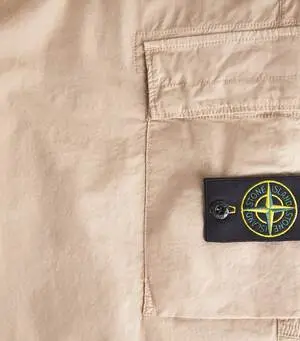 Stone Island Stretch-cotton Cargo Trousers - Beige