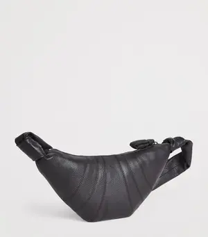 LEMAIRE Small Grained Leather Croissant Cross-body Bag - Brown