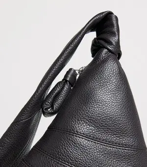 LEMAIRE Small Grained Leather Croissant Cross-body Bag - Brown