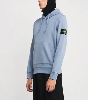 Stone Island Organic Cotton Fleece Hoodie - Blue