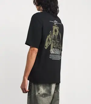 Stone Island Cotton Archivio Logo T-shirt - Black