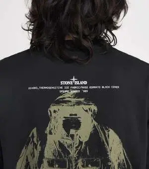 Stone Island Cotton Archivio Logo T-shirt - Black