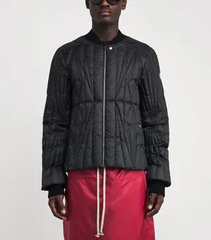 Rick Owens X Moncler Down Geocamo Flight Jacket - Black